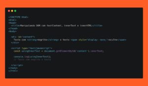 Manipulando DOM com textContent, innerText e innerHTML - Emerson Brôga